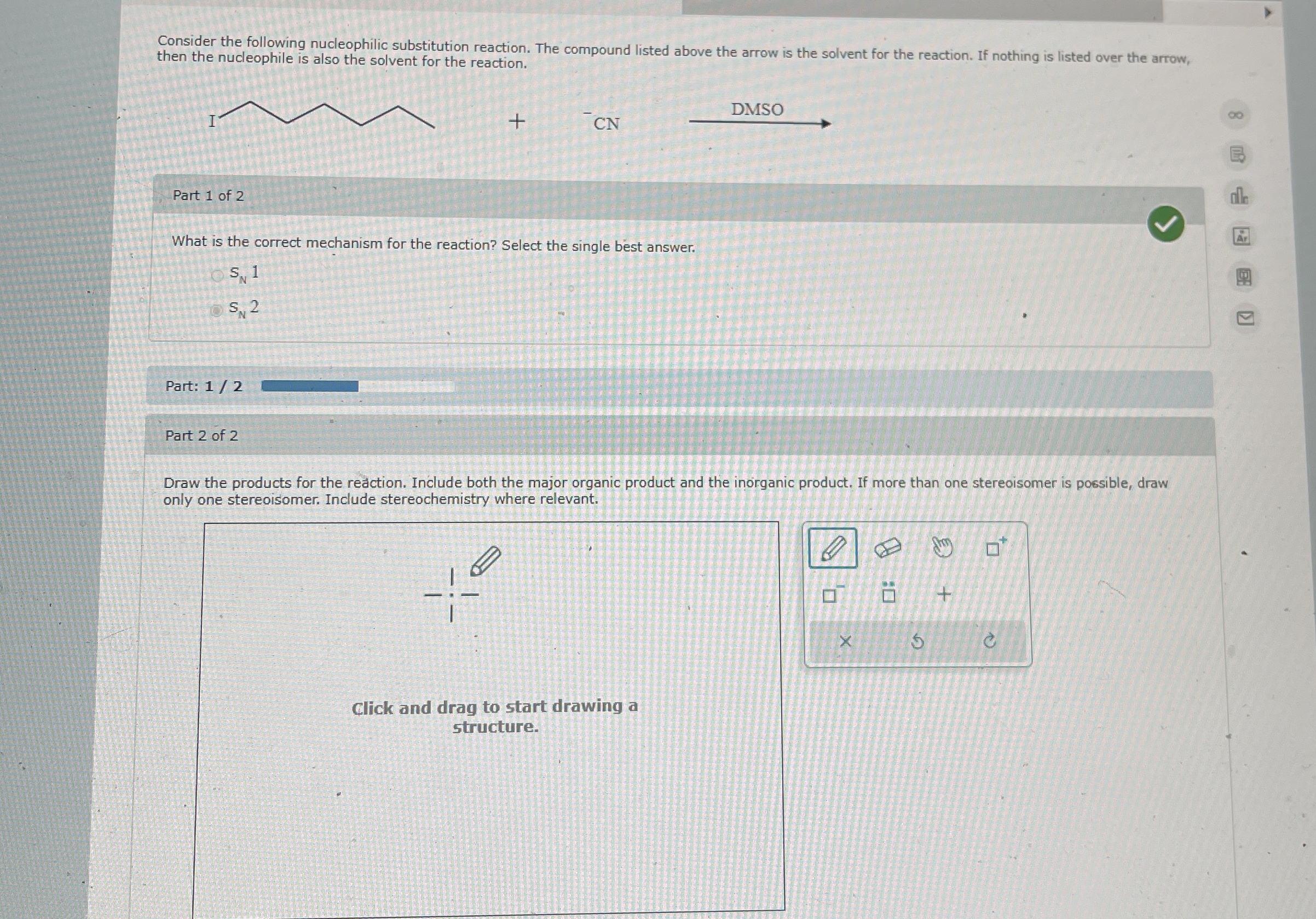 Solved Consider the following nucleophilic substitution | Chegg.com