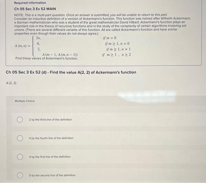 Solved Ch 05Sec3 Ex 52 MAIN NOTE: This is a multh-part | Chegg.com