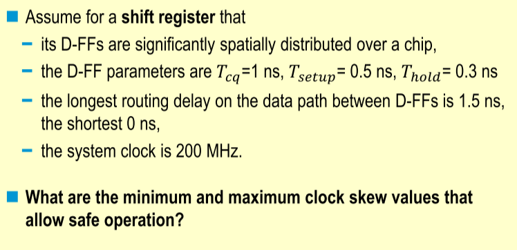 Solved Assume for a shift register thatits D-FFs are | Chegg.com