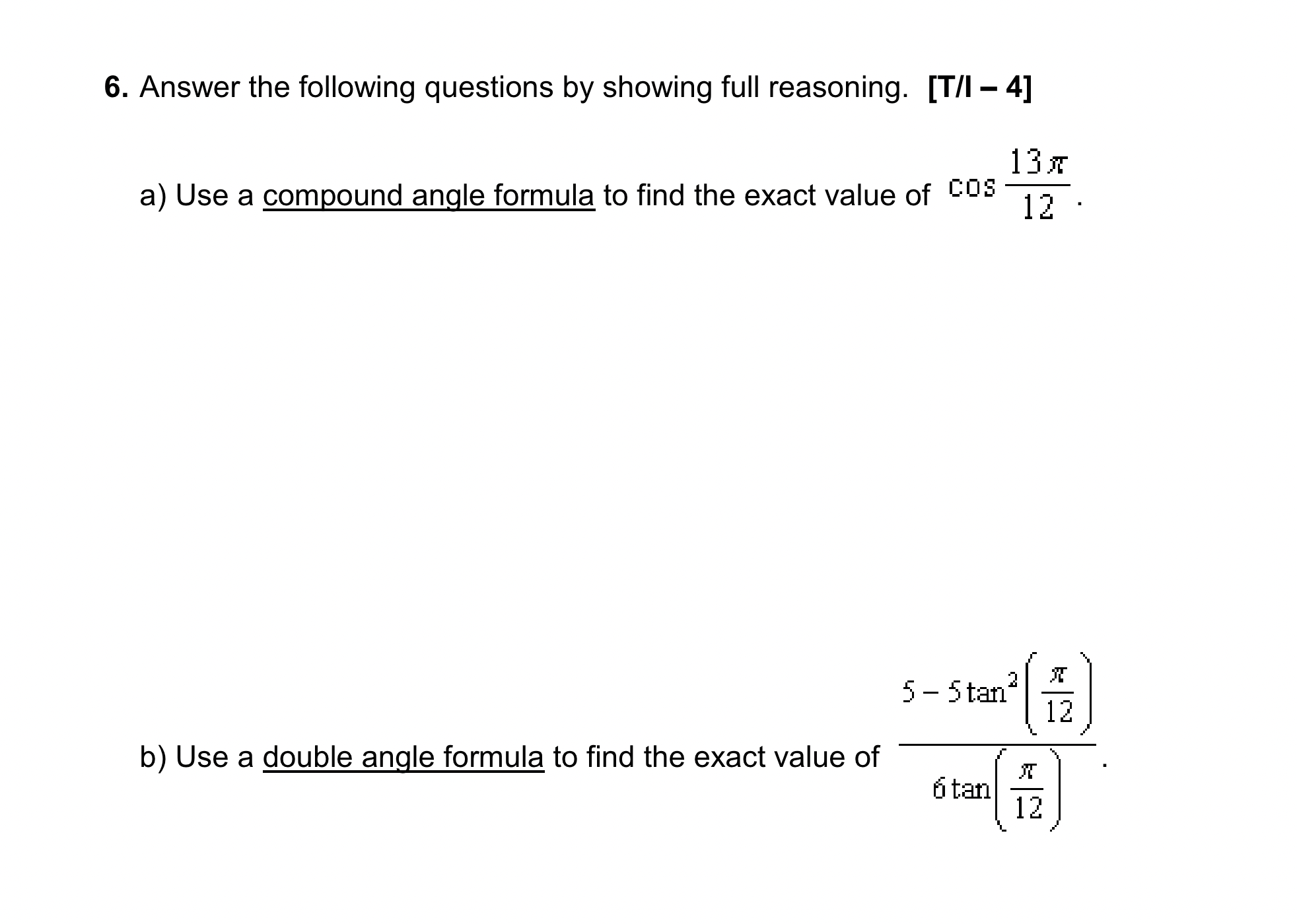 Solved Answer the following questions by showing full | Chegg.com