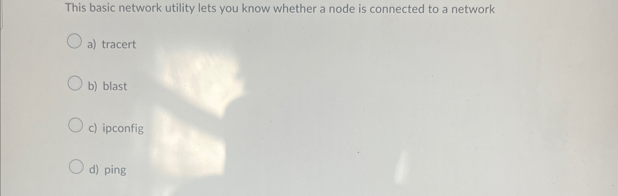 Solved This basic network utility lets you know whether a | Chegg.com