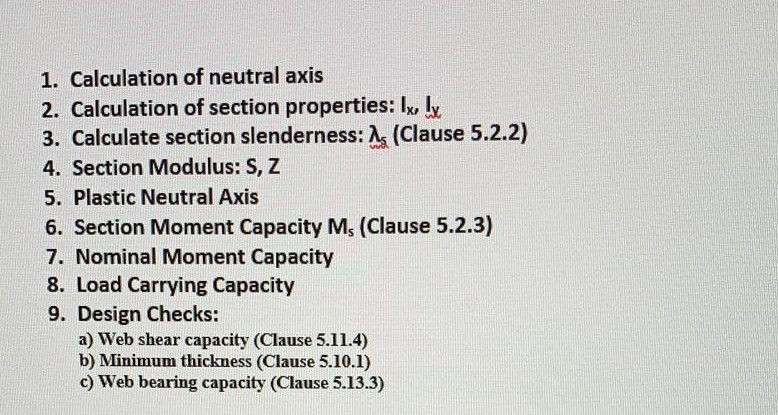 Solved 1. Calculation of neutral axis 2. Calculation of | Chegg.com