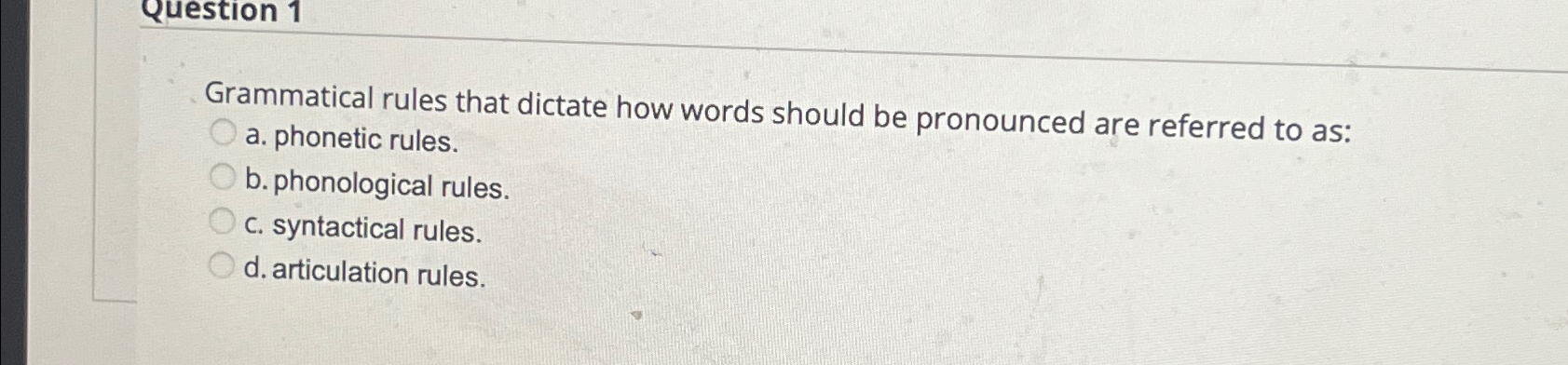Solved Grammatical rules that dictate how words should be | Chegg.com