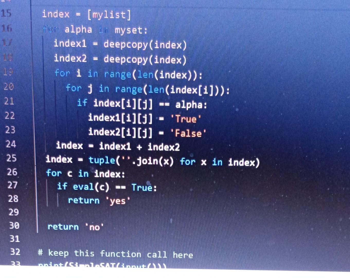 Solved Simple SAT Have the function simg iesRI (stix) read s | Chegg.com