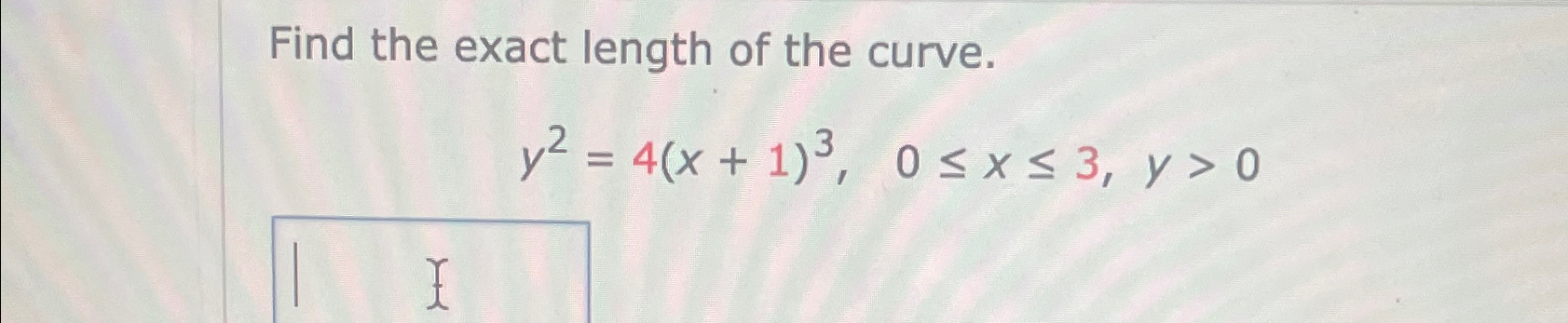 Solved Find the exact length of the | Chegg.com