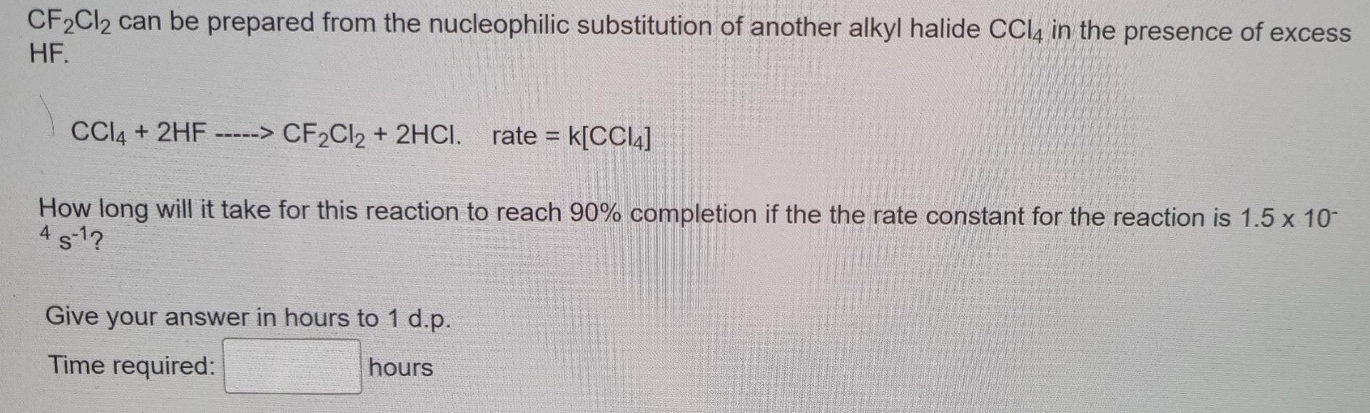 Solved CF2Cl2 can be prepared from the nucleophilic | Chegg.com