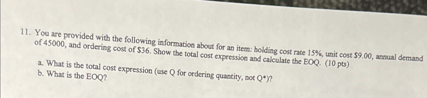 Solved You are provided with the following information about | Chegg.com