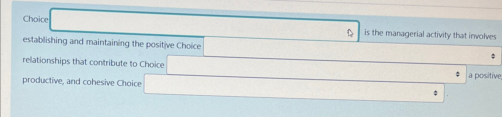 Solved Choice ﻿is the managerial activity that | Chegg.com