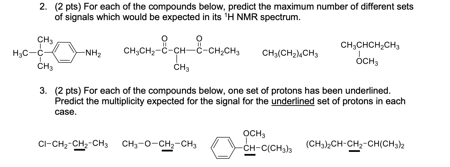 Solved 2. ﻿For each of the compounds below, predict the | Chegg.com