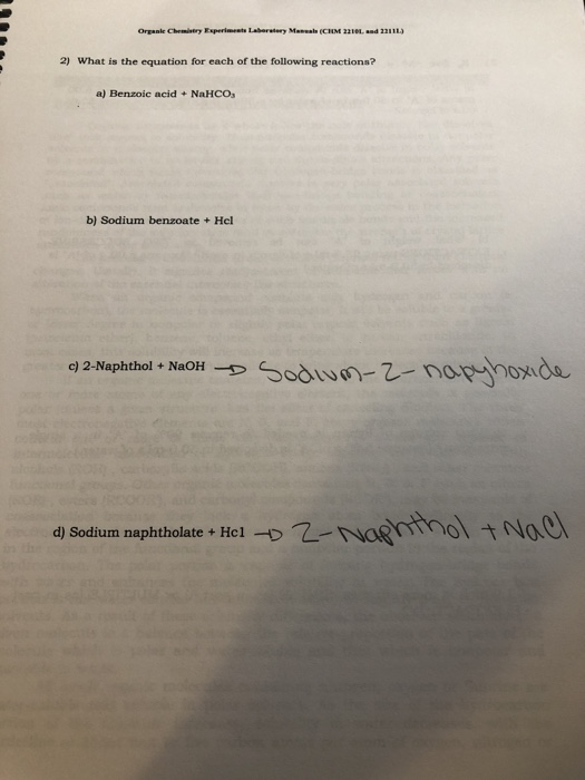 Solved Organk Cherry Experiments Laboratory Manual (CRM | Chegg.com