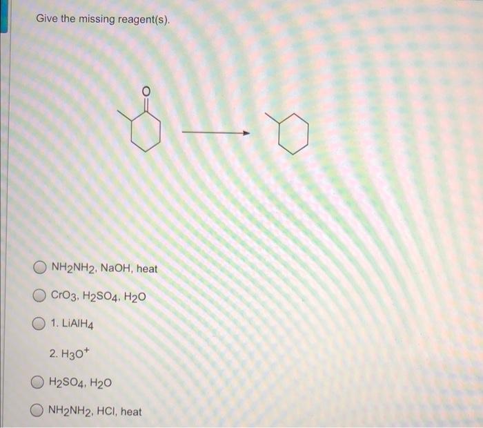 Solved Give missing reagent(s). Ph3P=CHCH2CH3 | Chegg.com