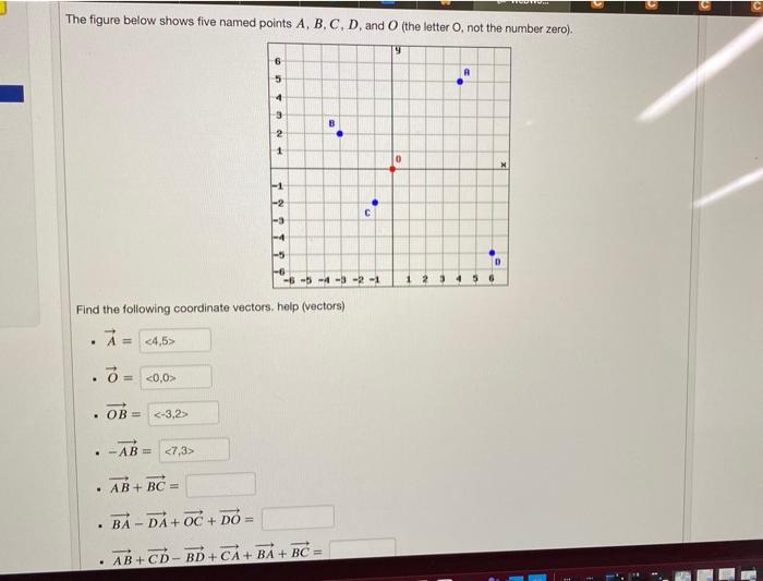 Solved The figure below shows five named points A, B, C, D, | Chegg.com