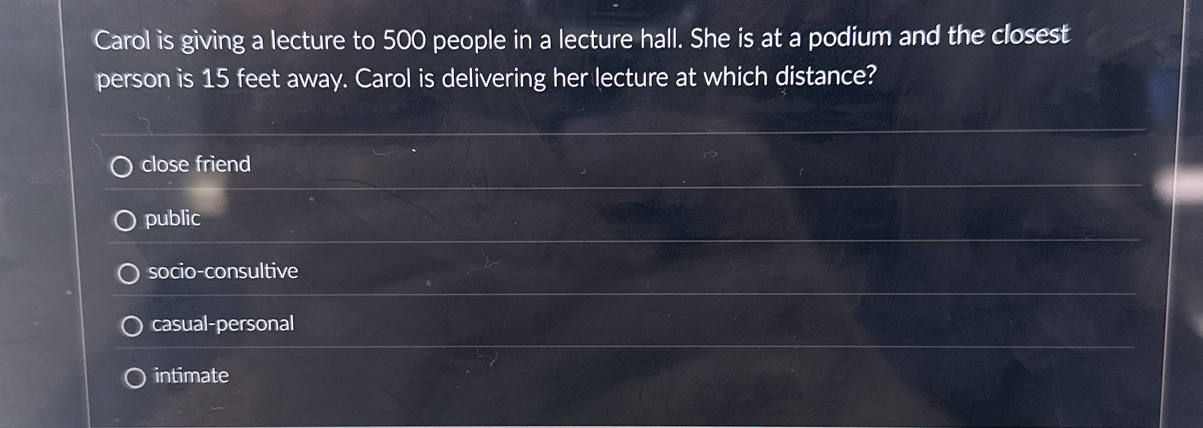 Solved Carol is giving a lecture to 500 ﻿people in a lecture | Chegg.com