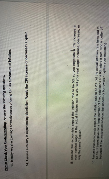 Solved Part 3: Check Your Understanding- Answer the | Chegg.com