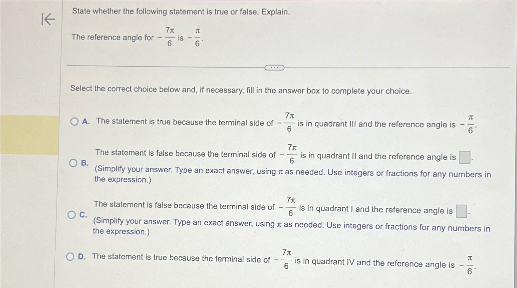 Solved State whether the following statement is true or | Chegg.com