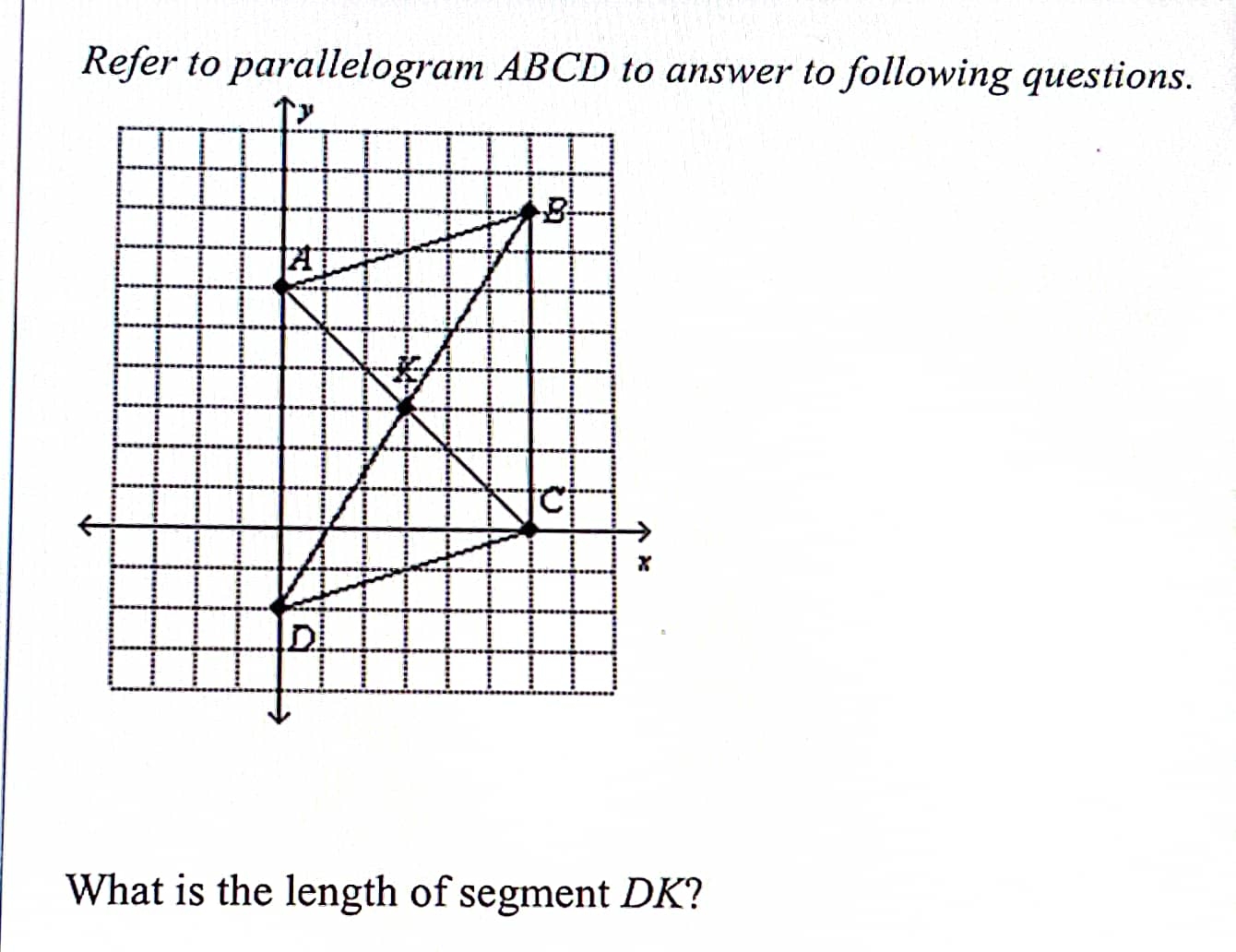 Solved Refer to parallelogram ABCD to answer to following | Chegg.com