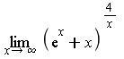 lim ( ex + x ) 4 / x | Chegg.com