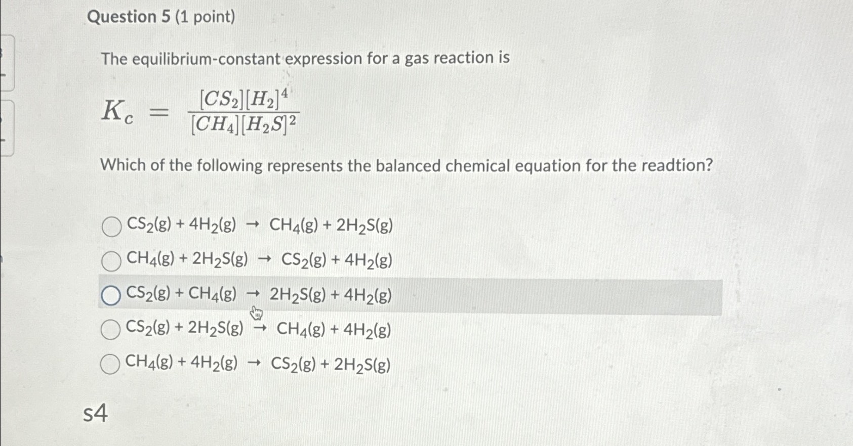 Solved Question 5 (1 point)The equilibrium-constant | Chegg.com Solved Question 5 (1 point)The equilibrium-constant | Chegg.com