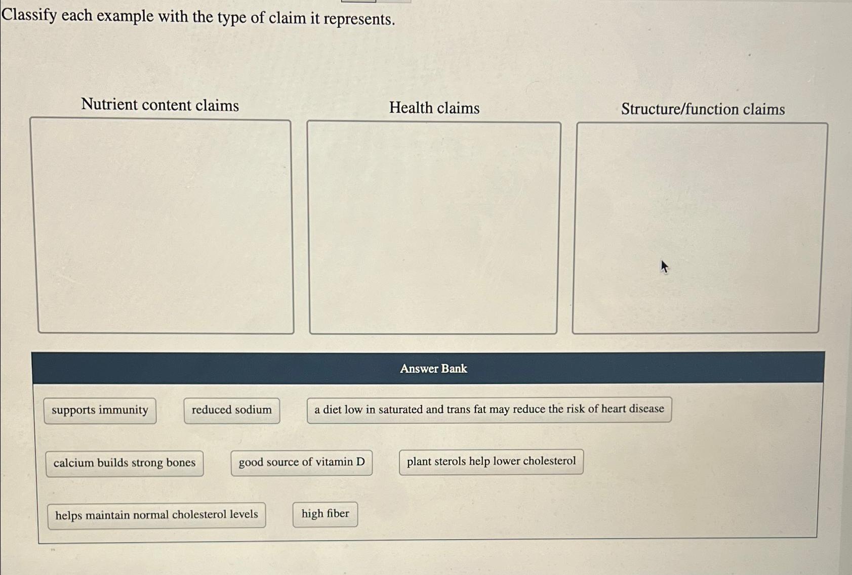 Solved Classify each example with the type of claim it | Chegg.com