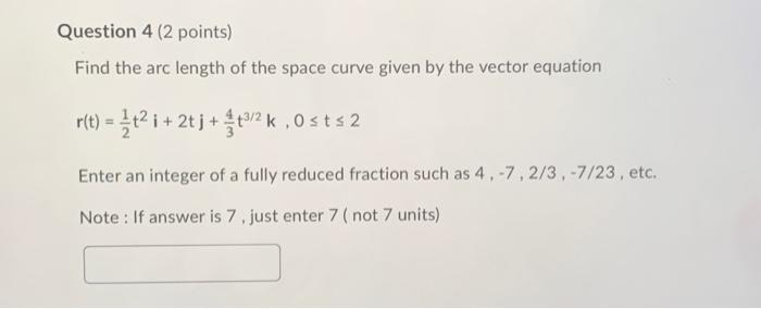 Solved Find the arc length of the space curve given by the | Chegg.com
