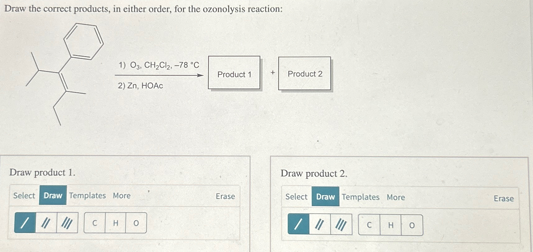 Solved Draw the correct products, in either order, for the | Chegg.com