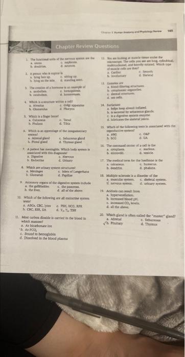 106 25. Skelet! MATCHING Use choices only once unless | Chegg.com