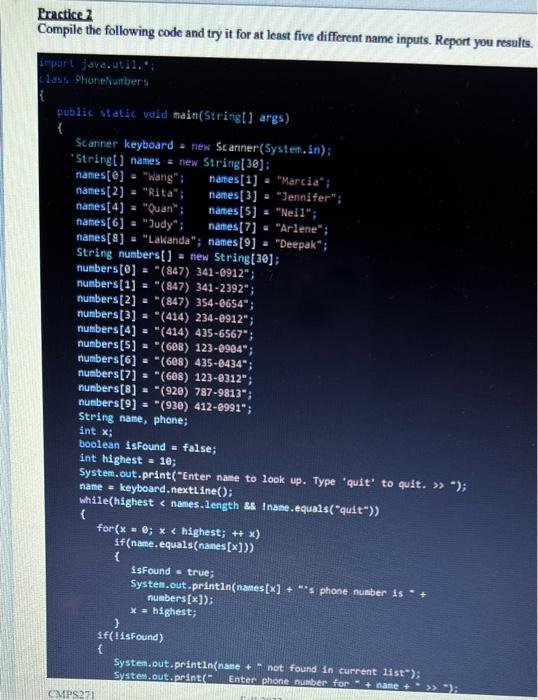 Solved Practice? Compile the following code and try it for | Chegg.com