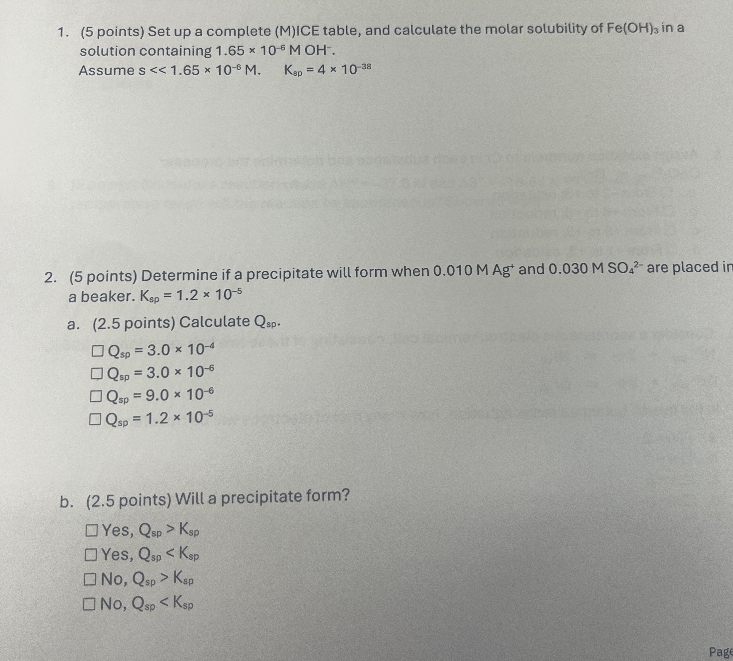 Solved (5 ﻿points) ﻿Set up a complete (M)ICE table, and | Chegg.com