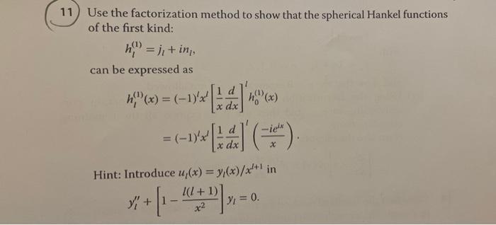 11 Use the factorization method to show that the | Chegg.com