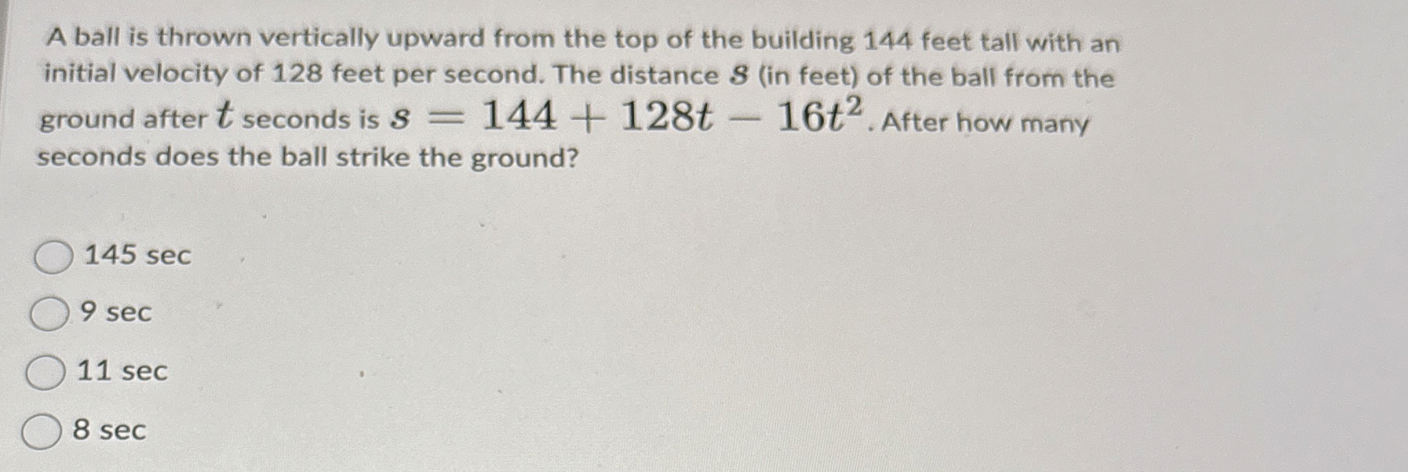 Solved A ball is thrown vertically upward from the top of | Chegg.com
