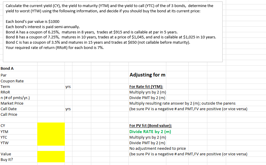 Calculate the current yield (CY), ﻿the yield to | Chegg.com