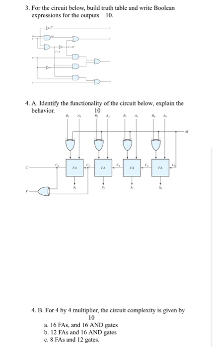 3. For the circuit below, build truth table and write | Chegg.com