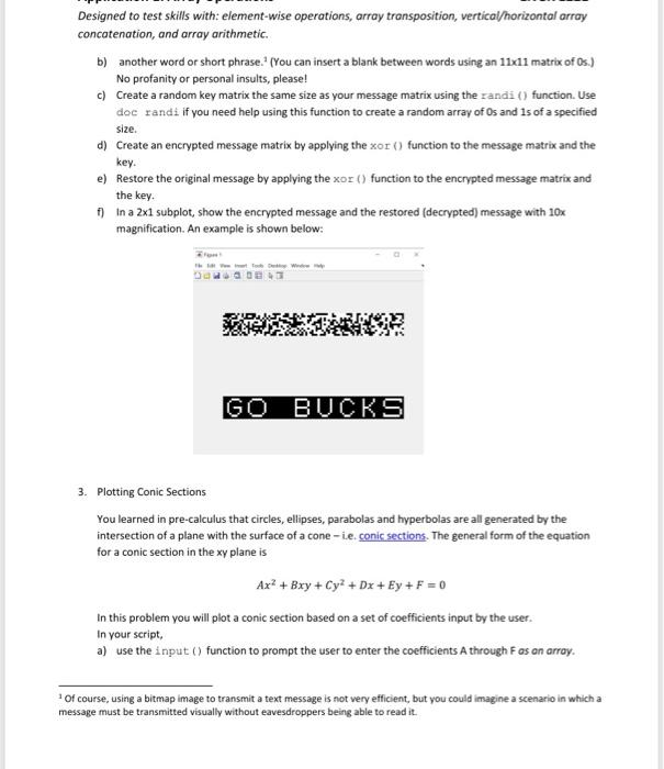 letters.mat is just matrices of each letter of the | Chegg.com