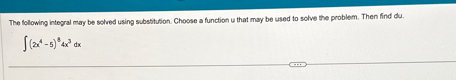 Solved The following integral may be solved using | Chegg.com