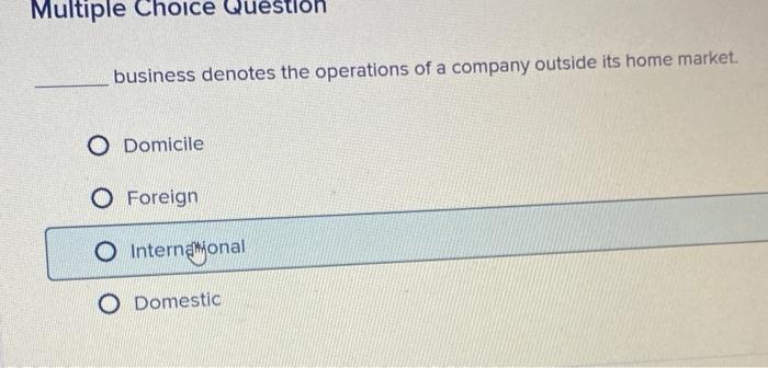 Solved Multiple Choice Question business denotes the | Chegg.com