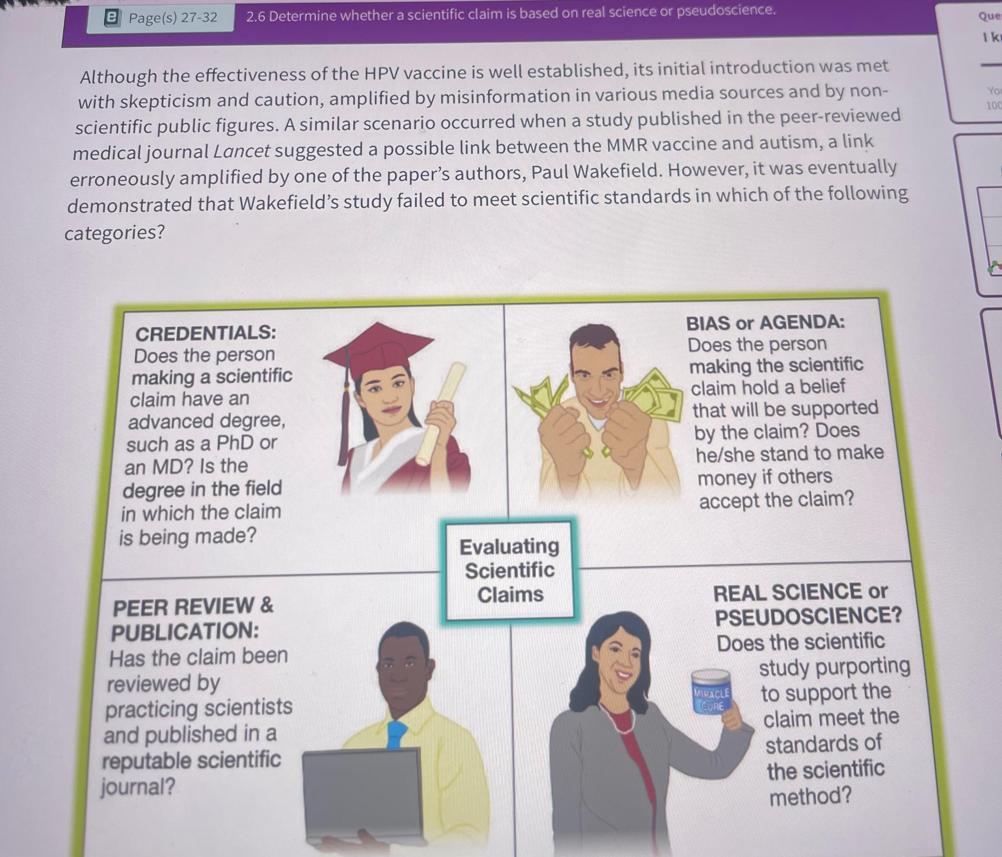 Solved Page(s) 27-322.6 ﻿Determine whether a scientific | Chegg.com