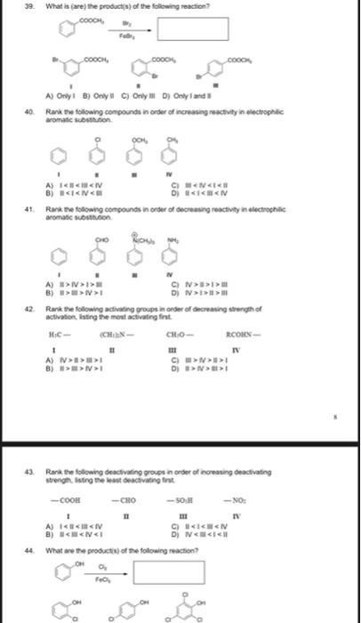 Solved 1. Which of the following stafornents aboul benaene | Chegg.com
