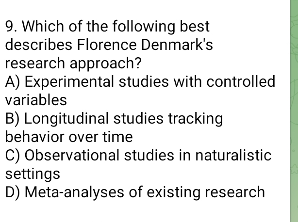 Solved Which of the following best describes Florence | Chegg.com