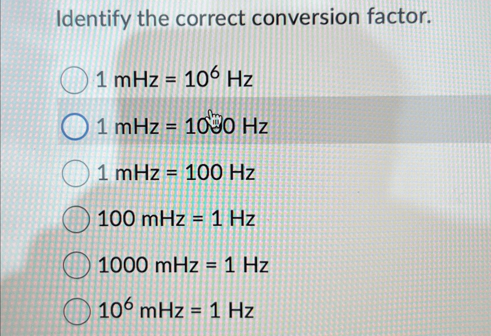 Solved Identify the correct conversion | Chegg.com