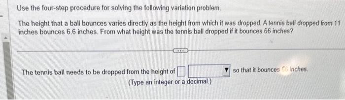 Solved Use the four-step procedure for solving the following | Chegg.com