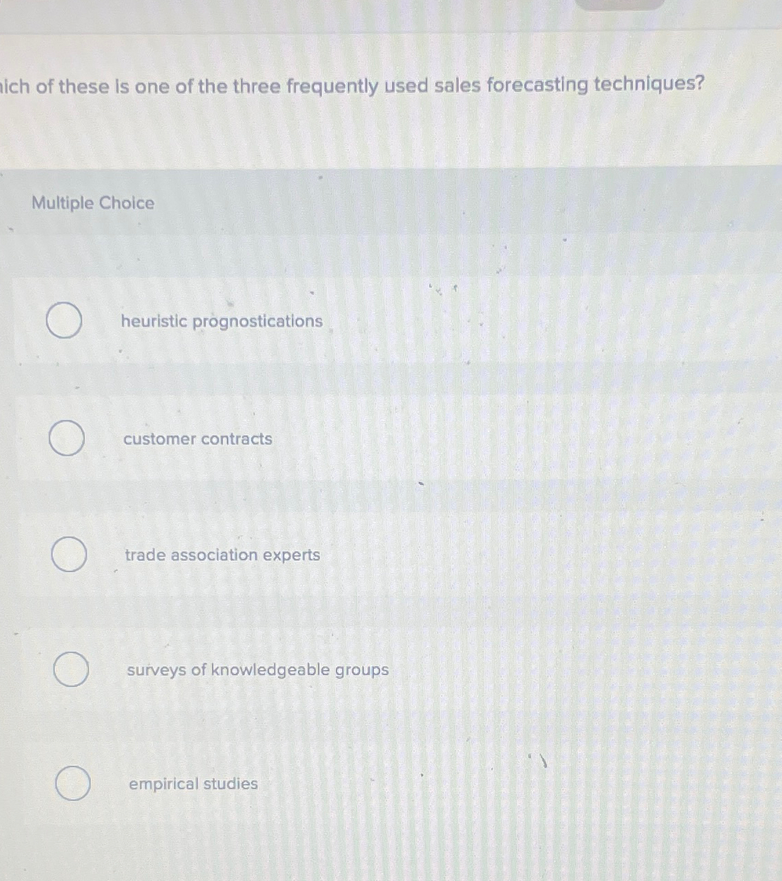 Solved ich of these is one of the three frequently used | Chegg.com