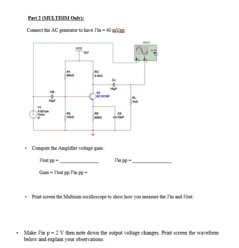 Solved Part 2 (MULTISIM Only):Connect the AC ﻿generator to | Chegg.com