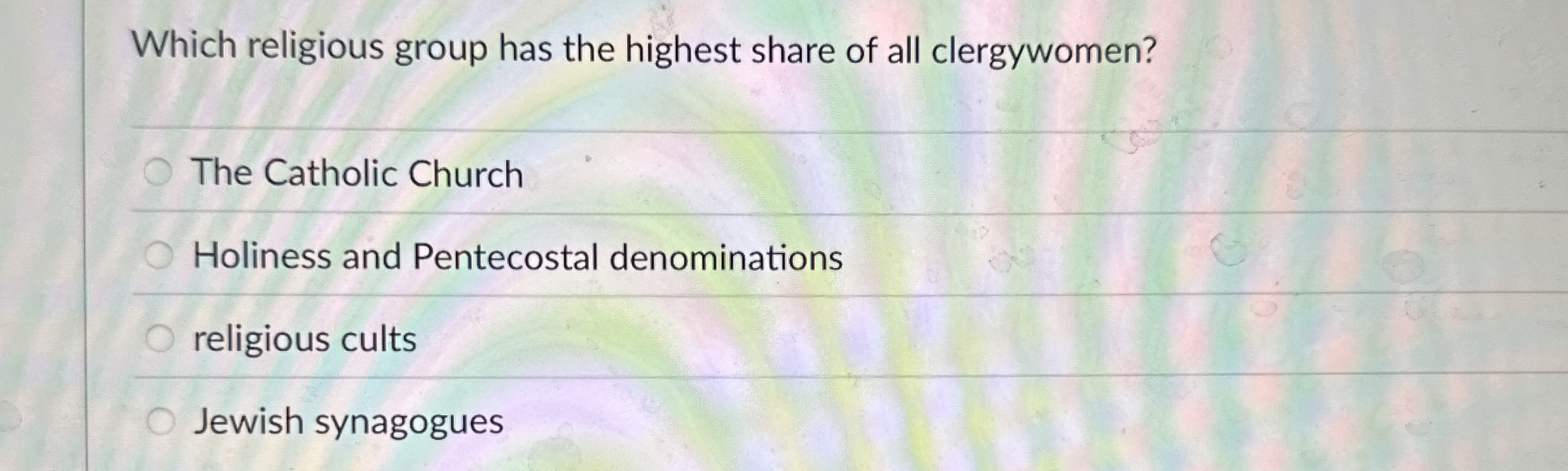 Solved Which religious group has the highest share of all | Chegg.com