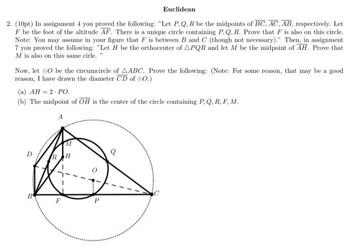 Solved 2. (10pt) In assignment 4 you proved the following: | Chegg.com