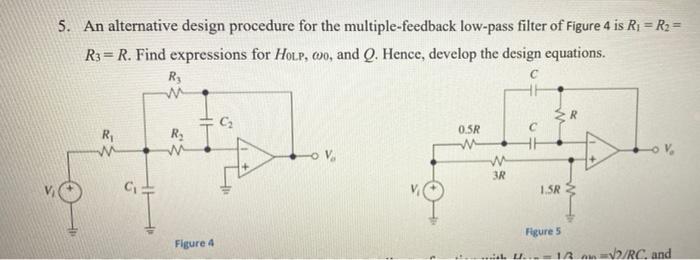 Solved 5. An alternative design procedure for the | Chegg.com