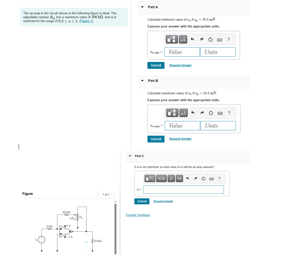 Solved Part CIf α ﻿is not restricted, at what value of α | Chegg.com