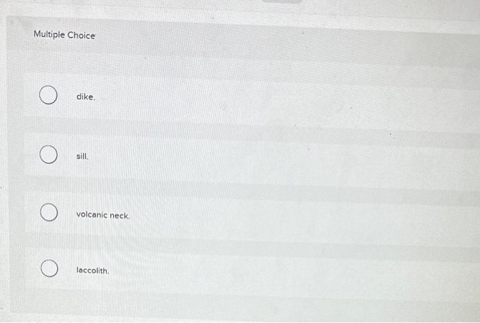 Solved The igneous feature shown... The igneous feature | Chegg.com