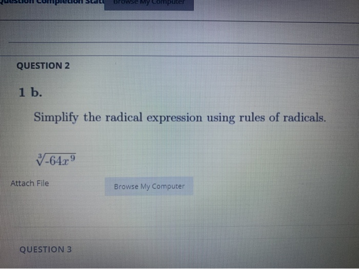 Solved solve the radical expression using rules of radicals | Chegg.com