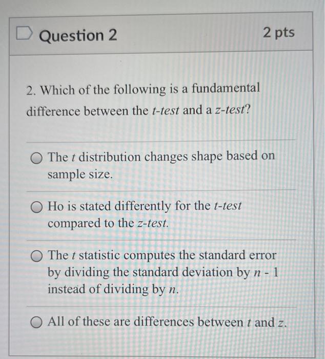 Solved Question 2 2pt 2. Which of the following is a | Chegg.com