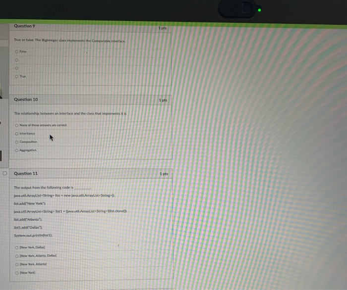 Solved D Question 2 1 pts Which of the following declares an | Chegg.com